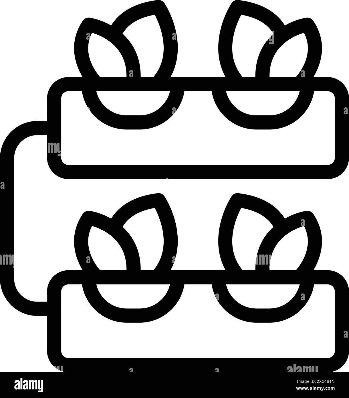 Hydroponic system growing plants using mineral nutrient solutions icon ...