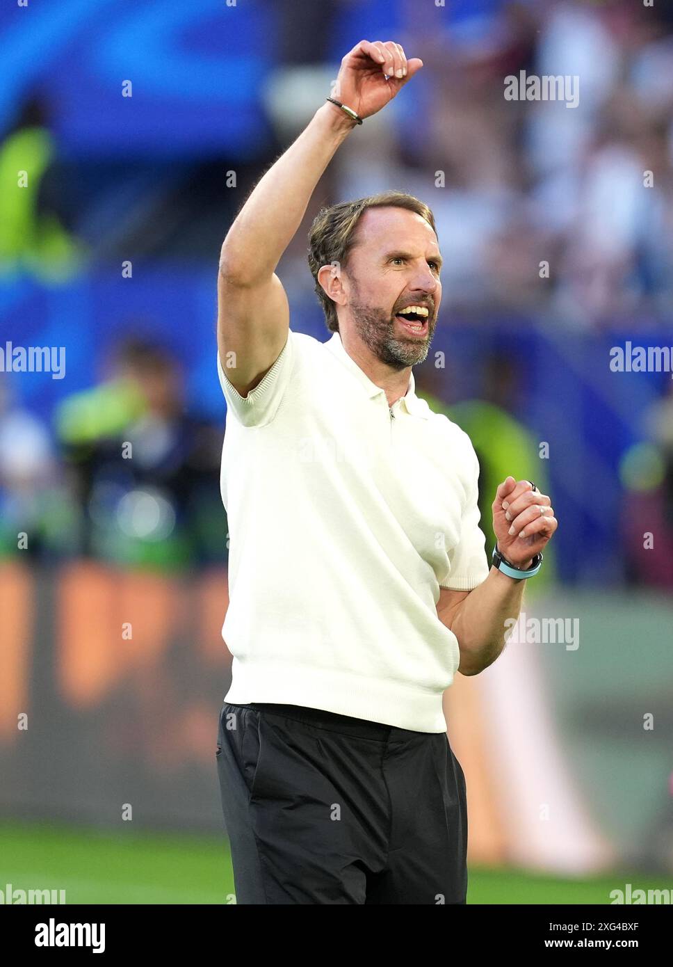 England manager Gareth Southgate celebrates victory following the ...