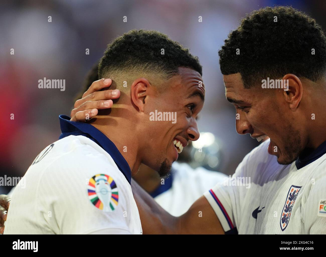 England's Trent Alexander-Arnold (left) celebrates with Jude Bellingham ...