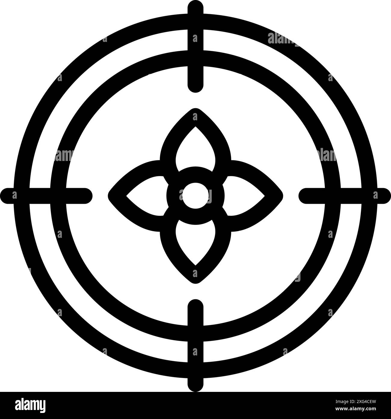 Simple icon representing the concept of focusing on the right audience ...