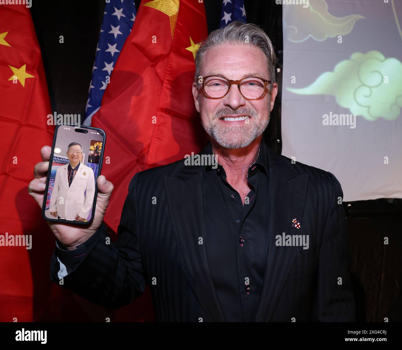 Irvine, California, USA. 2nd July, 2024. Artist Todd Williamson, hold a ...