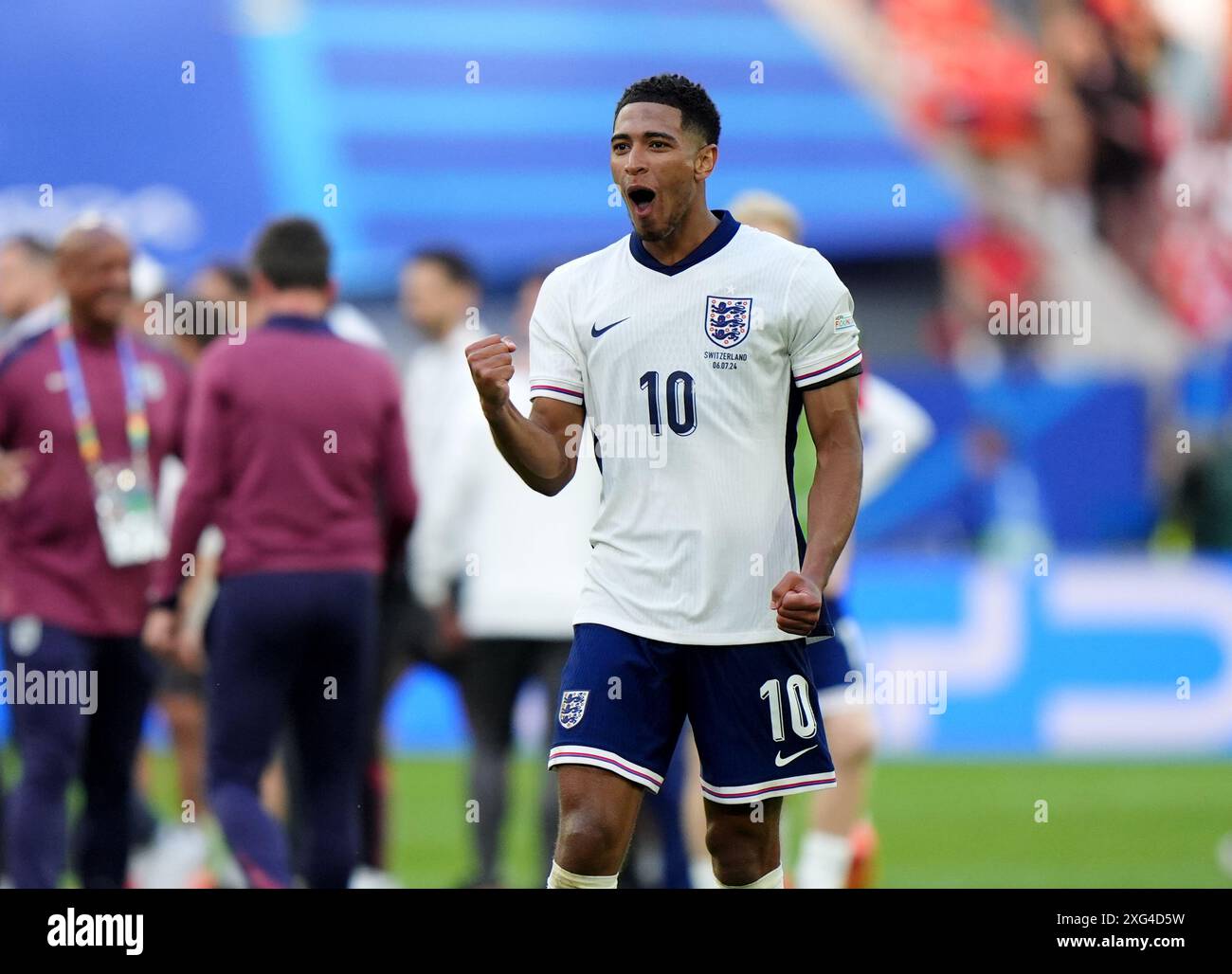 England's Jude Bellingham celebrates after the UEFA Euro 2024, quarter ...