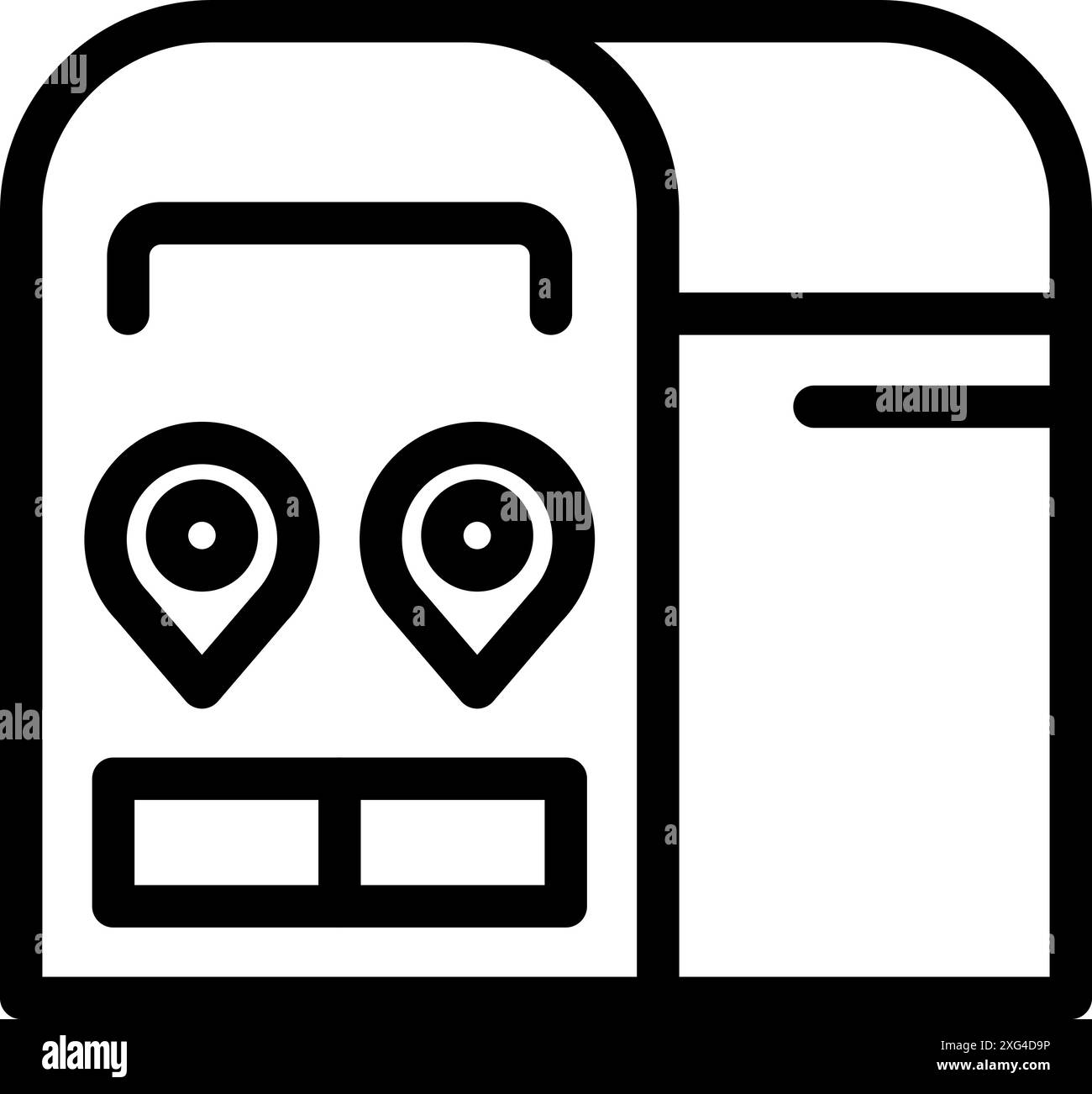 Smart locker is showing location for delivery service Stock Vector ...