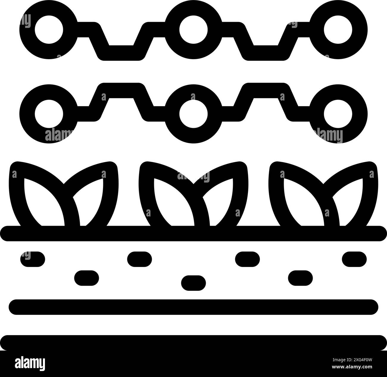 Icon of a smart farm system monitoring soil and plant health Stock ...