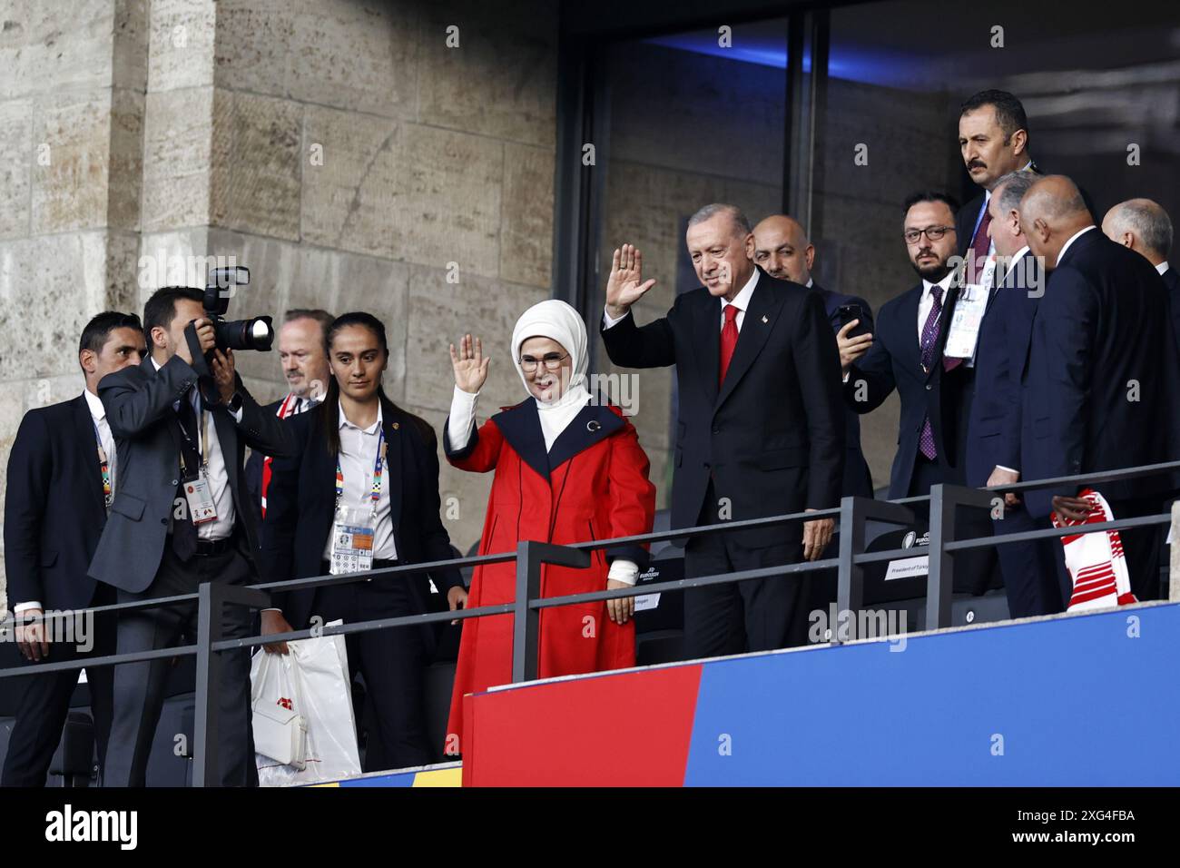 BERLIN - Turkish President Recep Tayyip Erdogan during the UEFA EURO 2024 quarter-final match ...