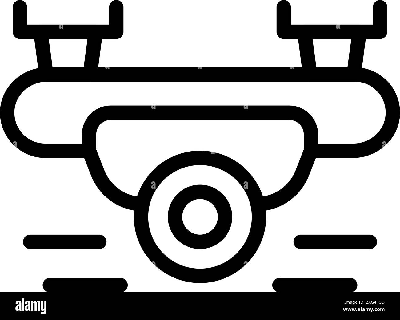 Drone is flying and recording with its camera Stock Vector Image & Art ...