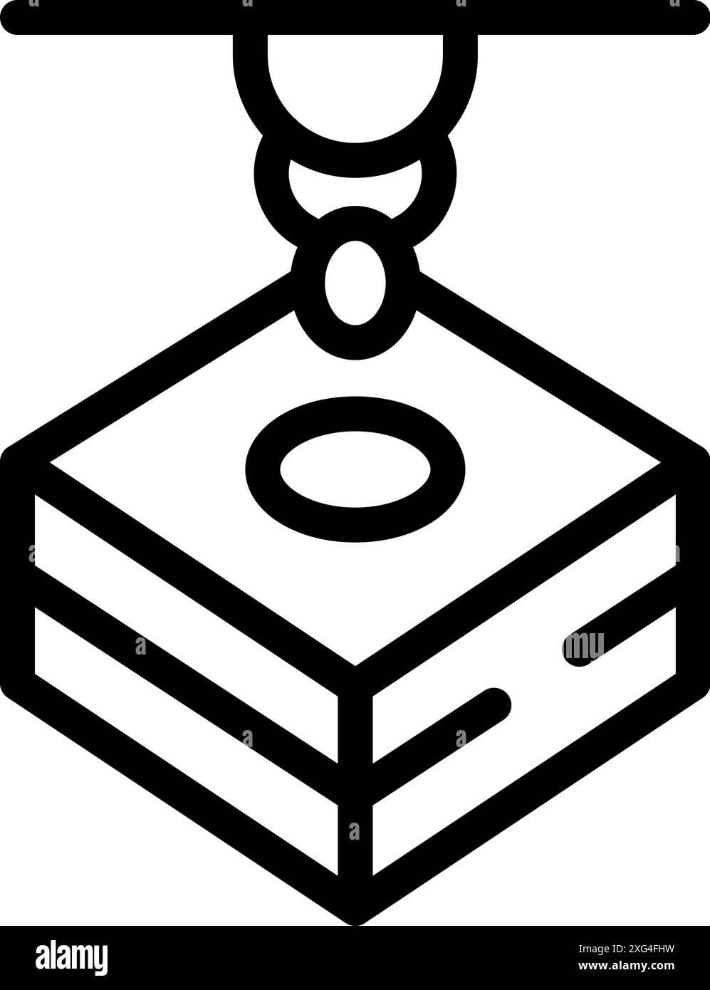 Machine printing a cube with a hole using liquid polymer layer by layer ...