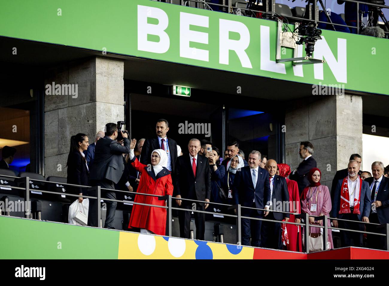 BERLIN - President of Turkey Recep Tayyip Erdogan during the UEFA EURO ...