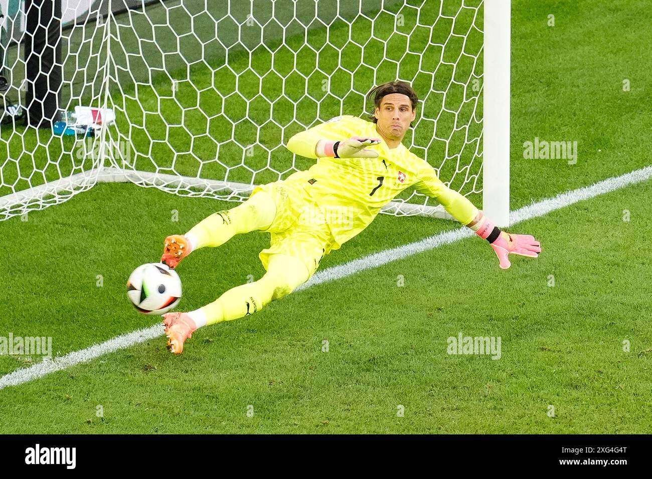 Switzerland goalkeeper Yann Sommer fails to save the penalty from ...