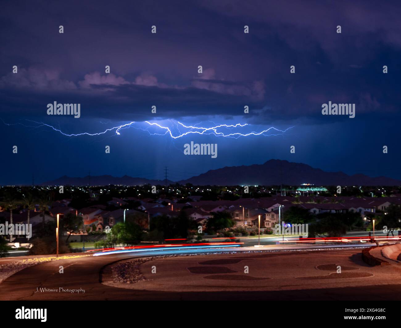 A fast moving monsoon storm in the Phoenix Arizona area creates some ...