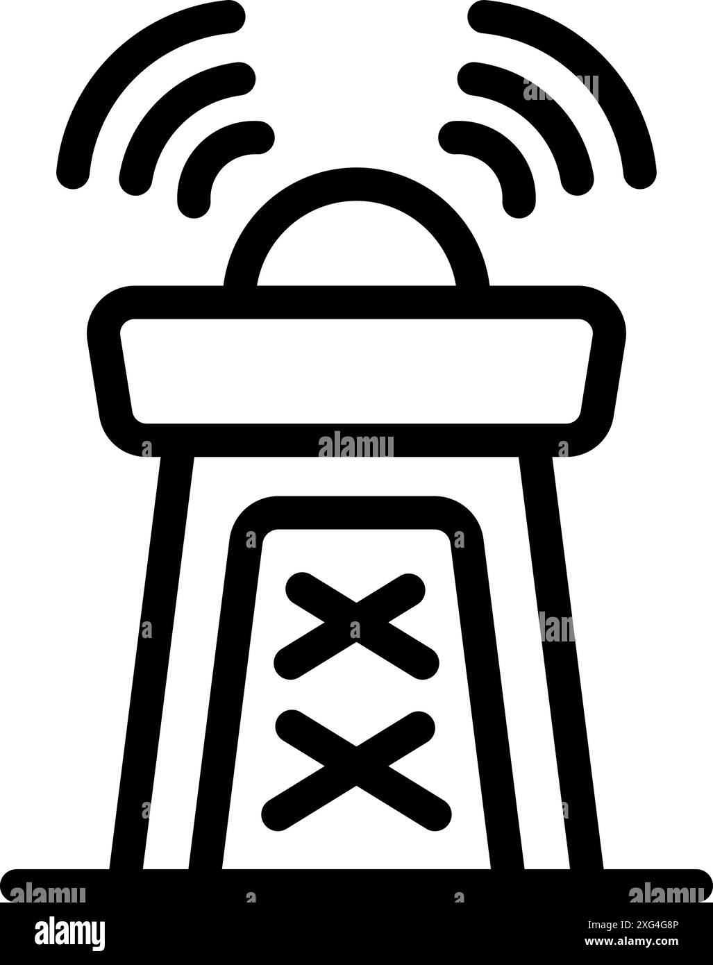 Radio tower is emitting radio waves, symbolizing long distance ...