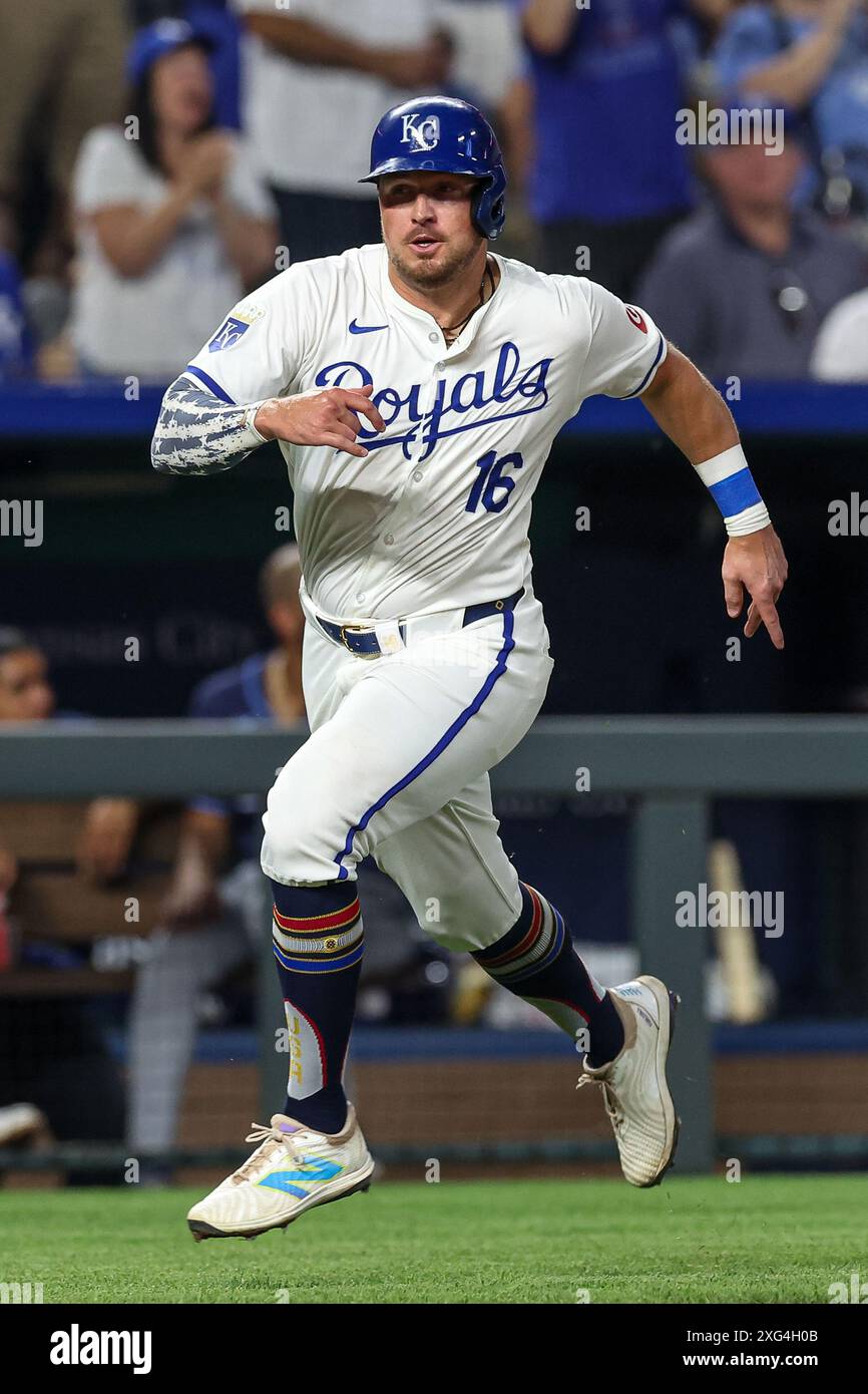 Kansas City, MO, USA. 4th July, 2024. Kansas City Royals outfielder ...