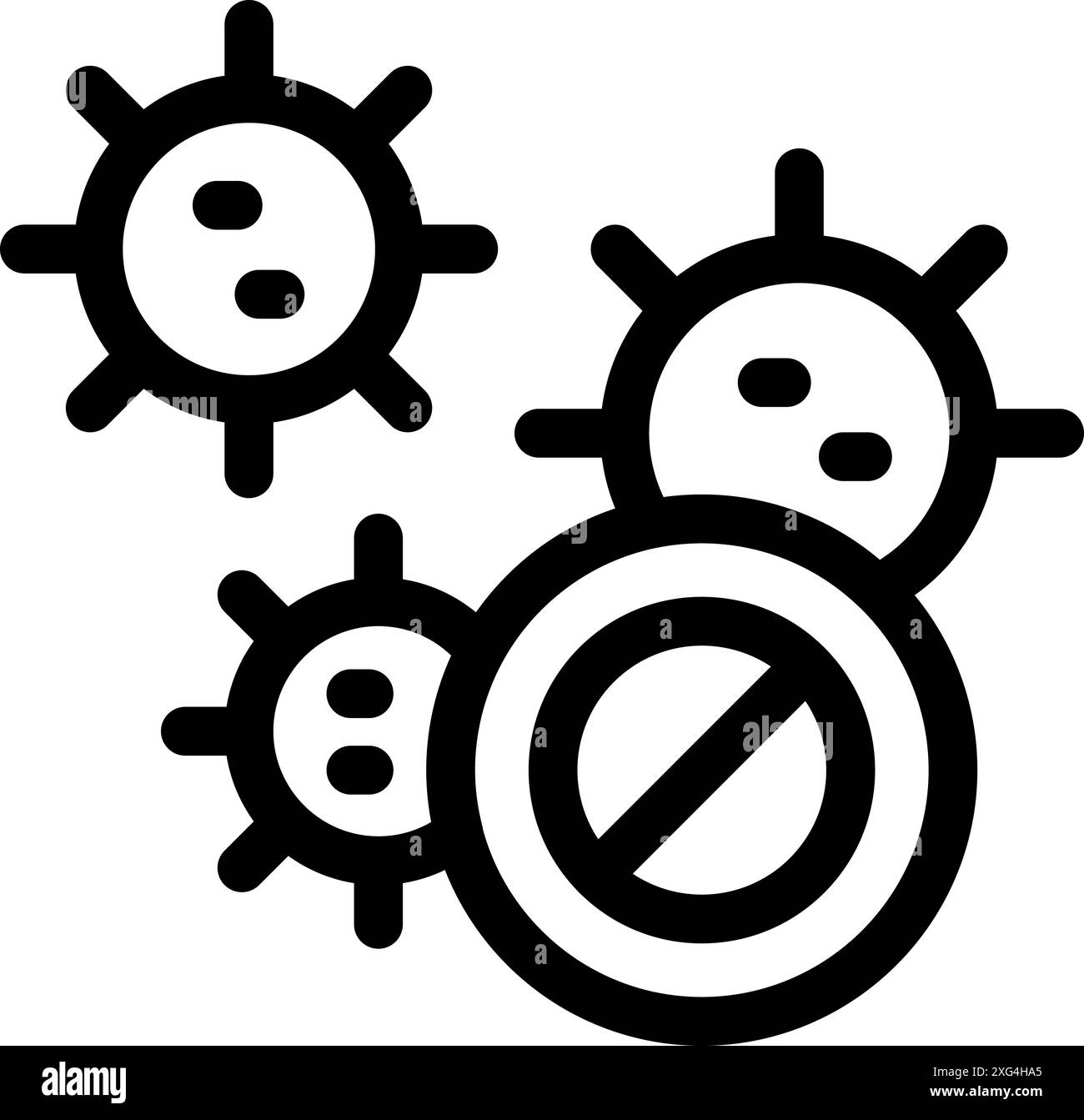 Stop sign blocking viruses from spreading infection, concept for ...