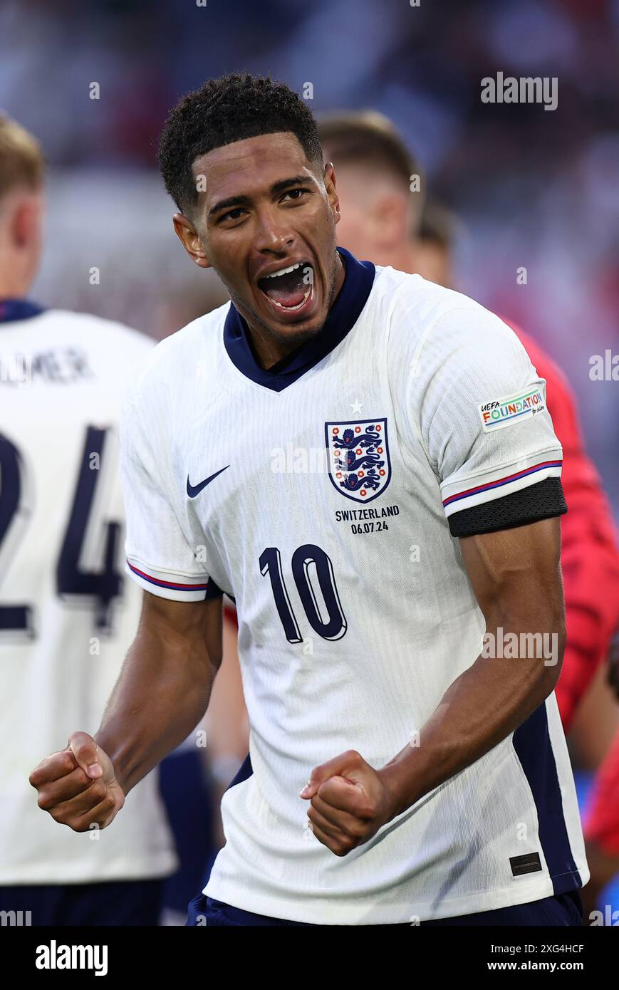Dusseldorf, Germany. 06th July, 2024. Jude Bellingham of England ...