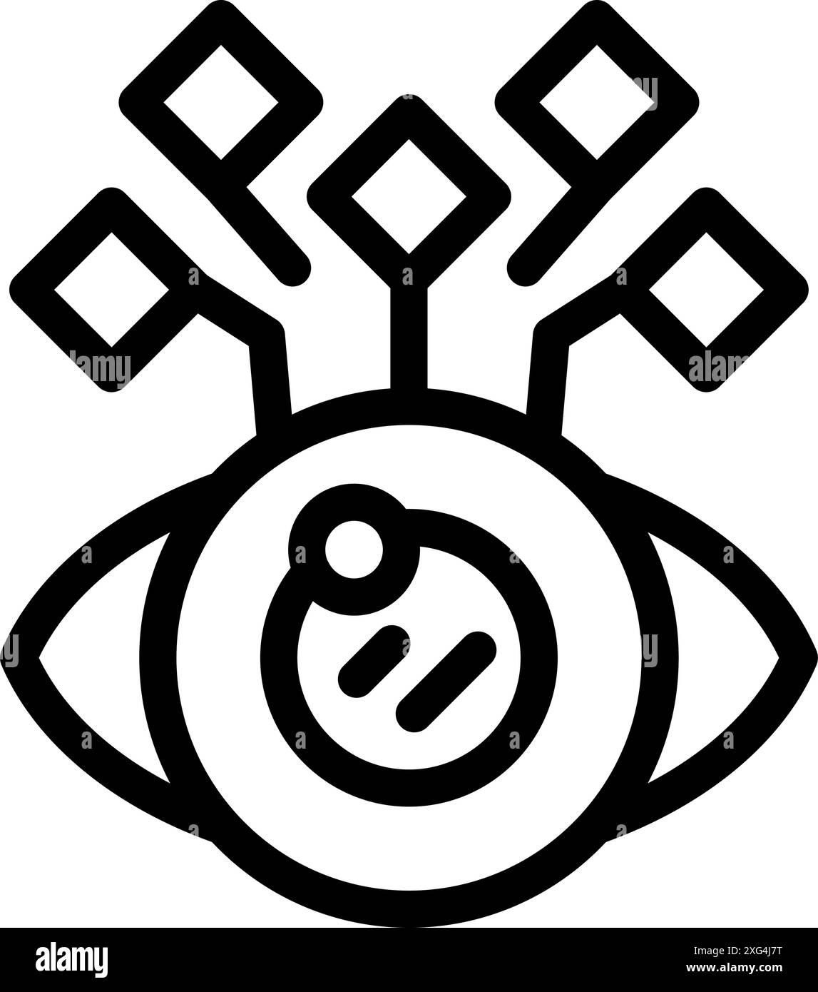 Digital eye receiving information through digital signals, a visual ...