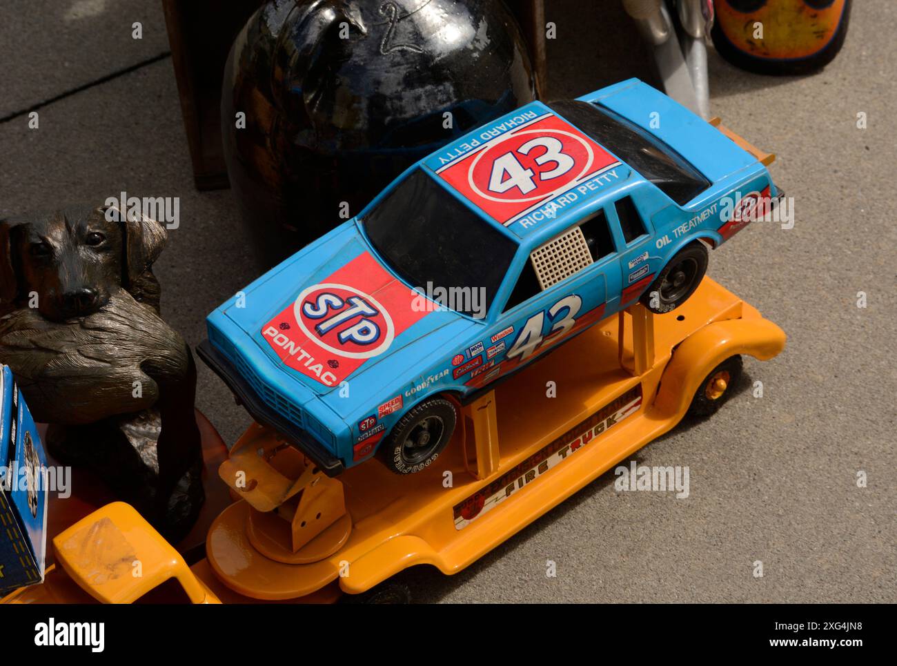 A vintage scale model of legendary NASCAR driver Richard Petty's racer ...