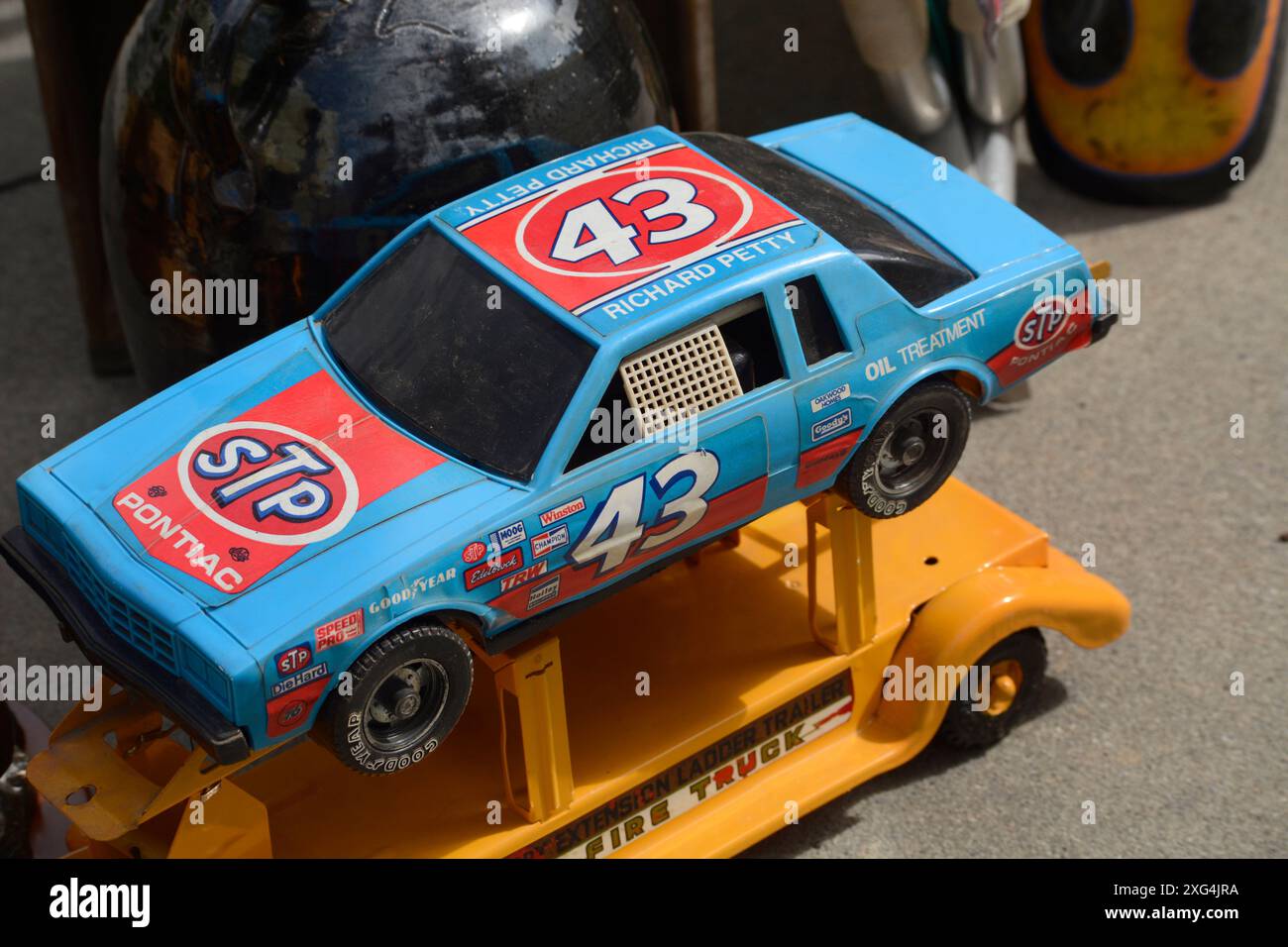A vintage scale model of legendary NASCAR driver Richard Petty's racer ...