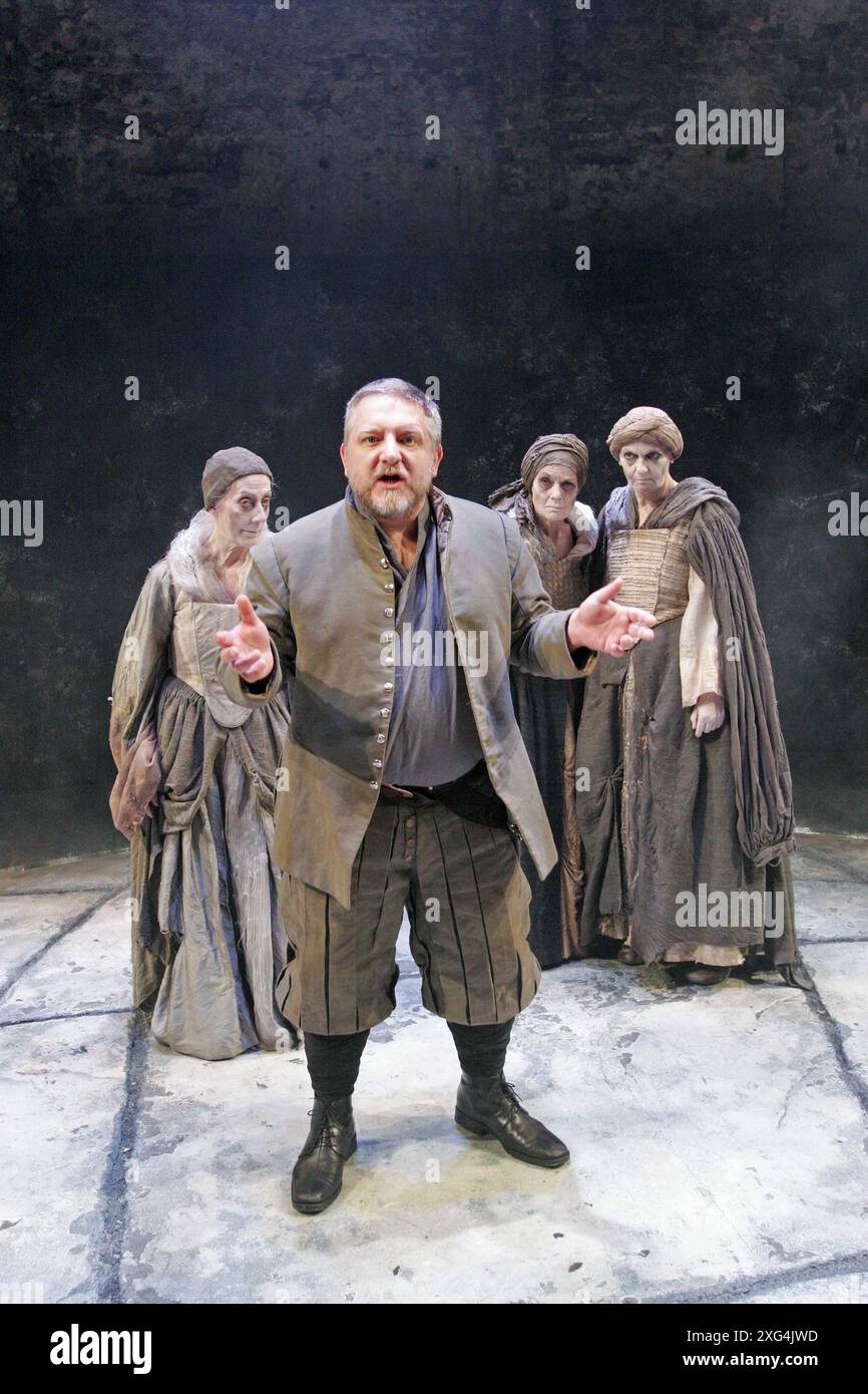 Simon Russell Beale (Macbeth) with the Witches (l-r: Janet Whiteside ...
