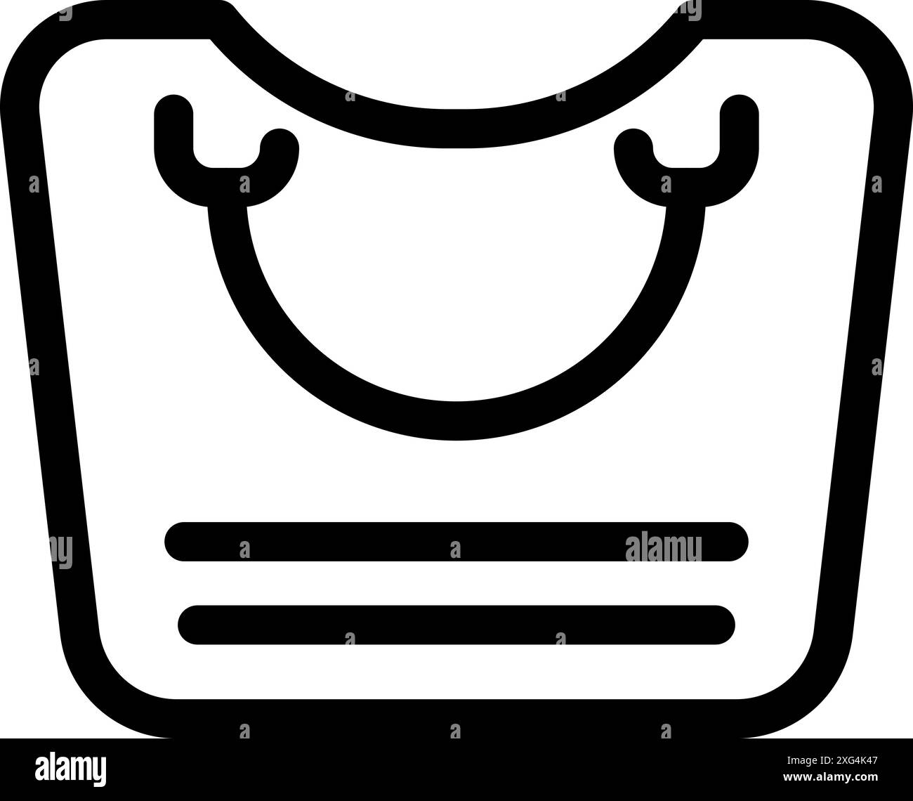 Black outline icon of a clothing label indicating a delicate wash cycle ...