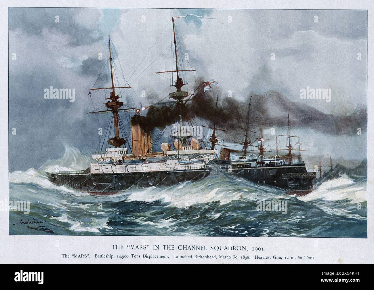 British Royal Navy warships early 20th Century, HMS Mars was a Royal ...