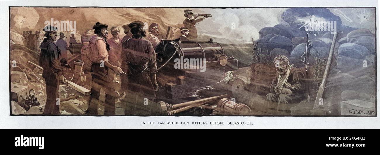 Crimean War, British military history, Firing a cannon in the Lancaster ...
