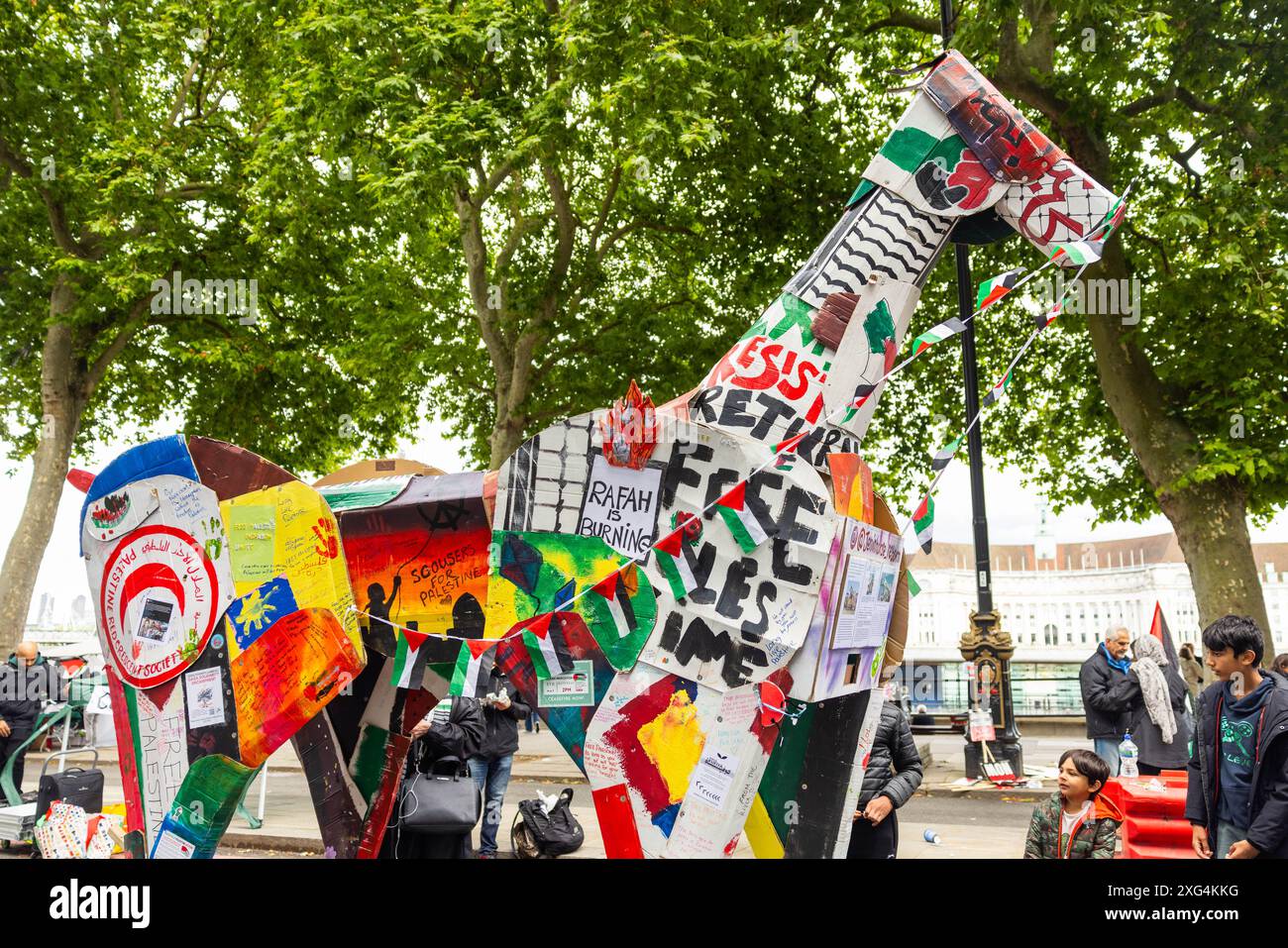 London, UK. 06 JUL, 2024. The Palestine Jenin horse at the National ...