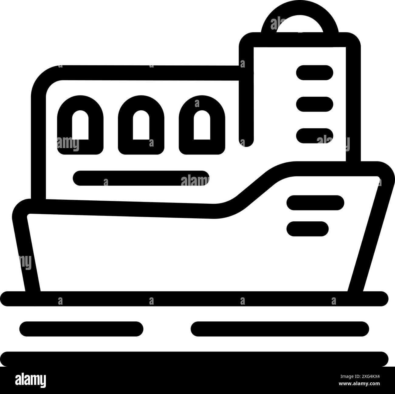 Cruise ship is floating on water, offering a luxurious and enjoyable ...