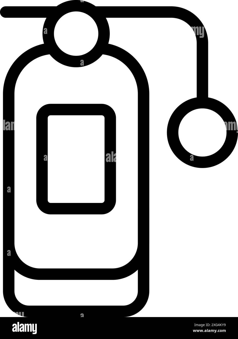 Simple line icon of a fire extinguisher, essential tool for fire safety ...