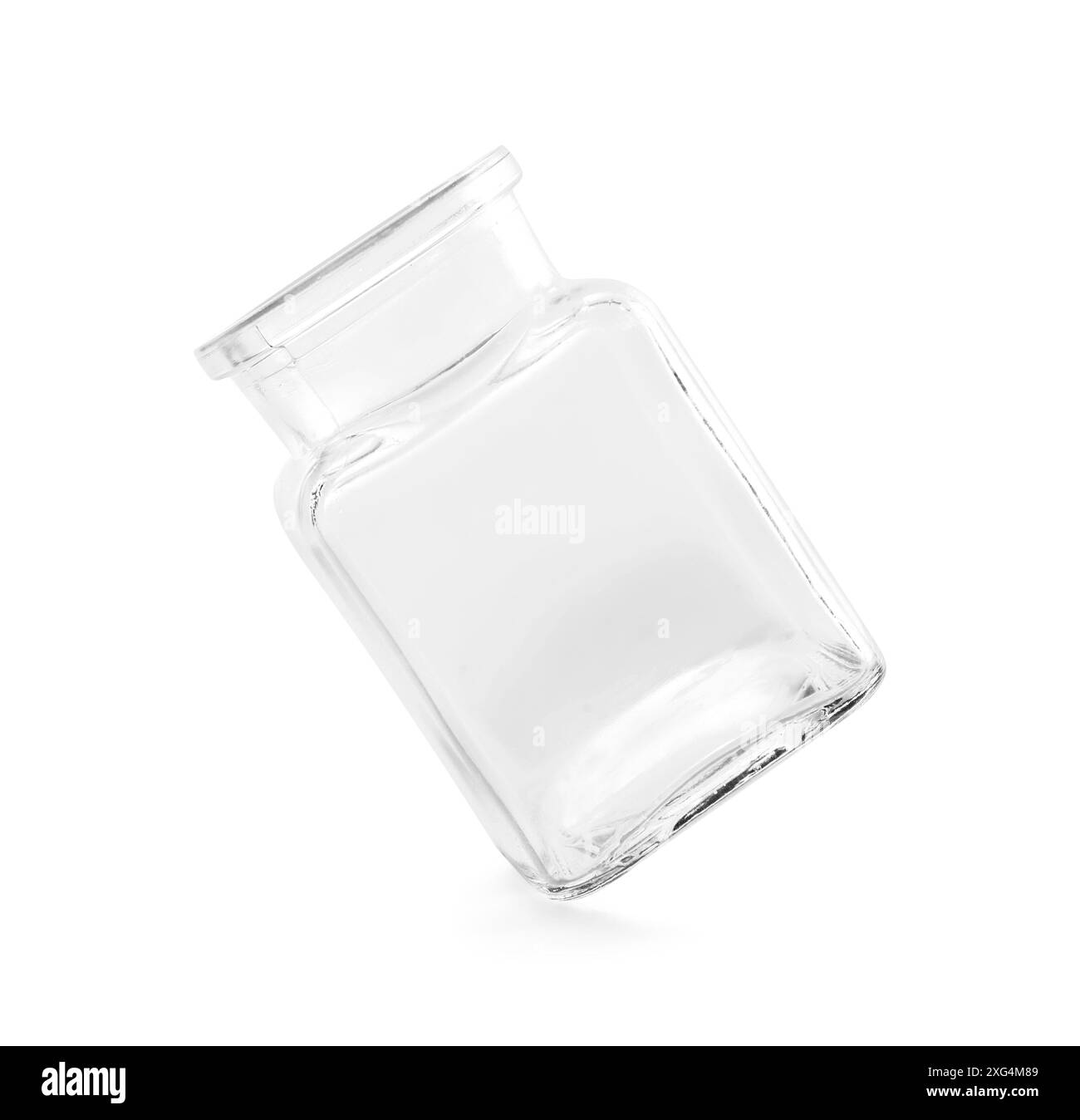 One empty glass jar isolated on white Stock Photo - Alamy