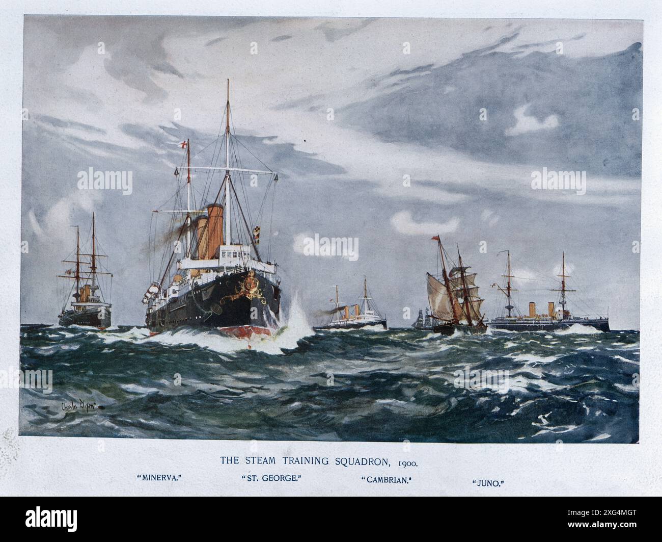 British Royal Navy warships early 20th Century, Steam training squadron ...
