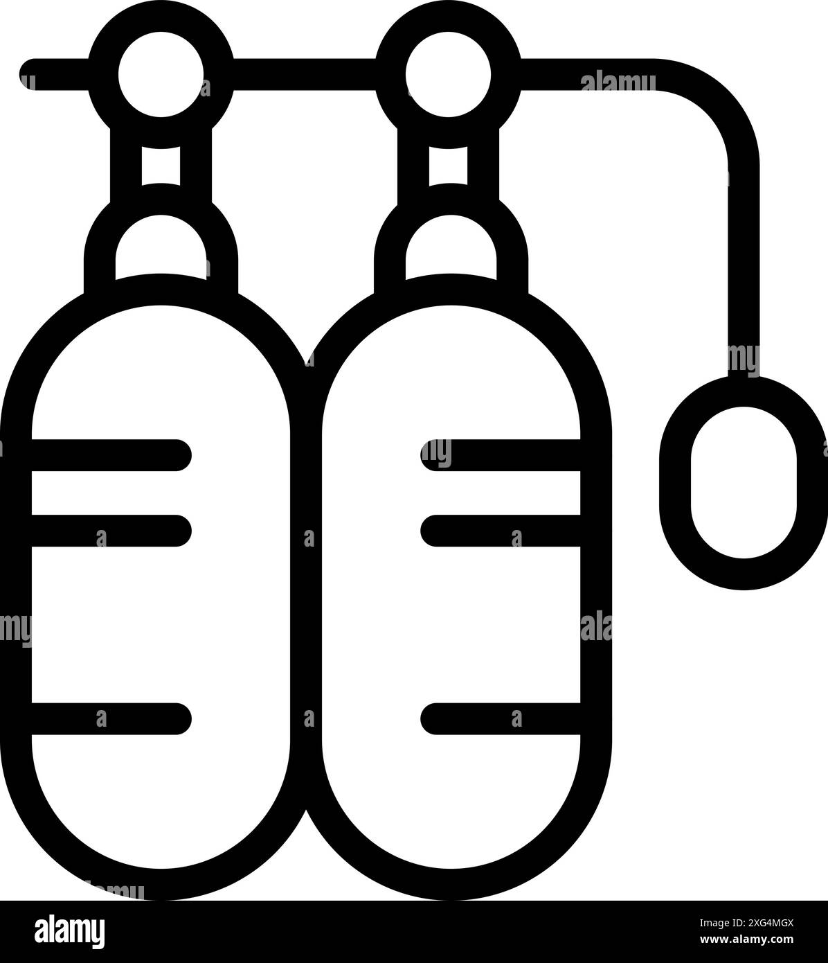 Gauge on oxygen tank Stock Vector Images - Alamy