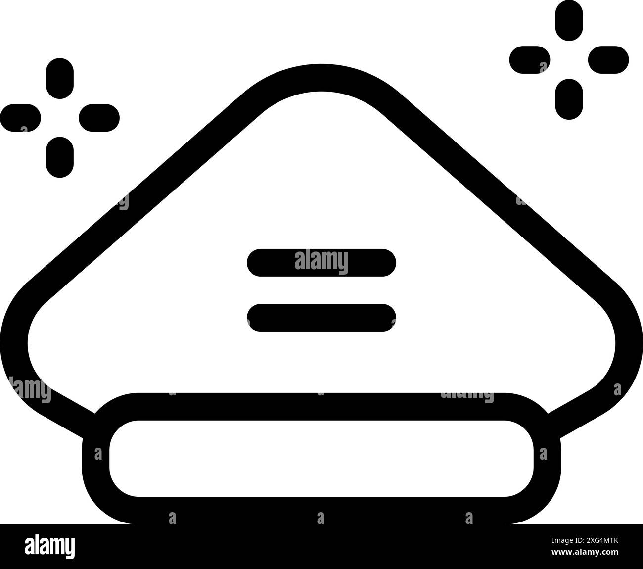 Simple line art icon of a police hat symbolizing law enforcement Stock ...