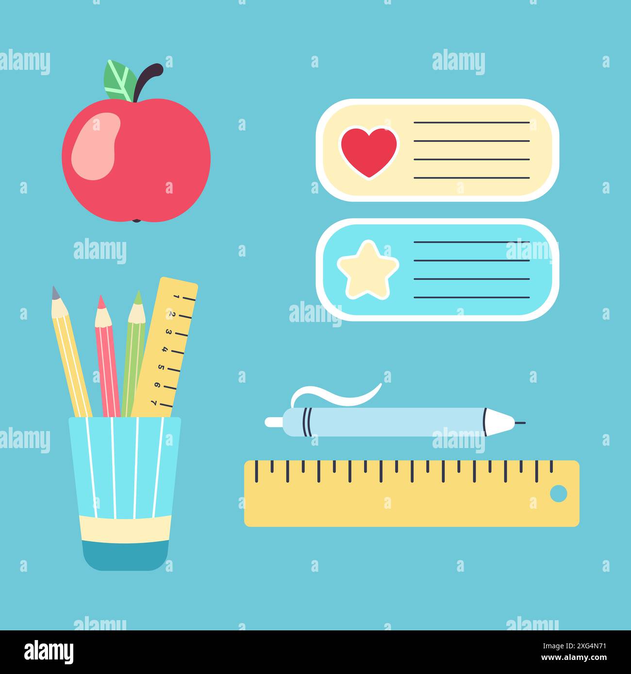 Back to school. School supplies. Vector illustration Stock Vector Image ...