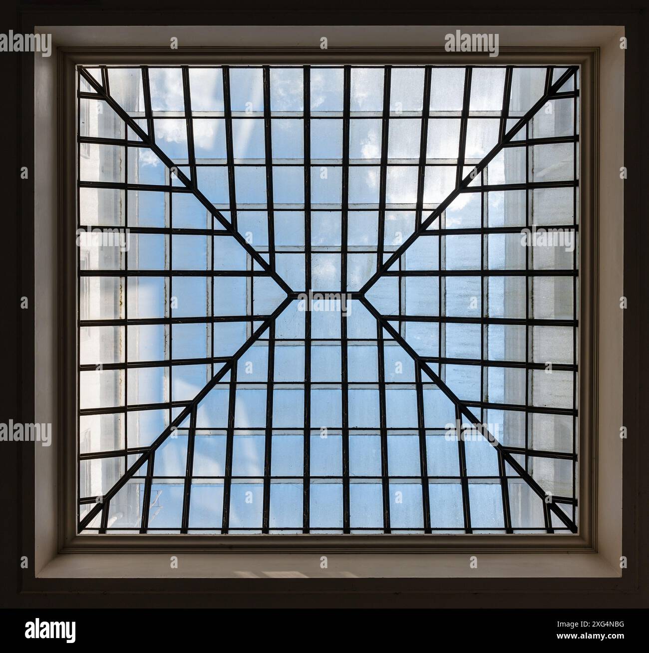 Brussels old town, Belgium - July 4, 2024 - Square rooftop window of ...