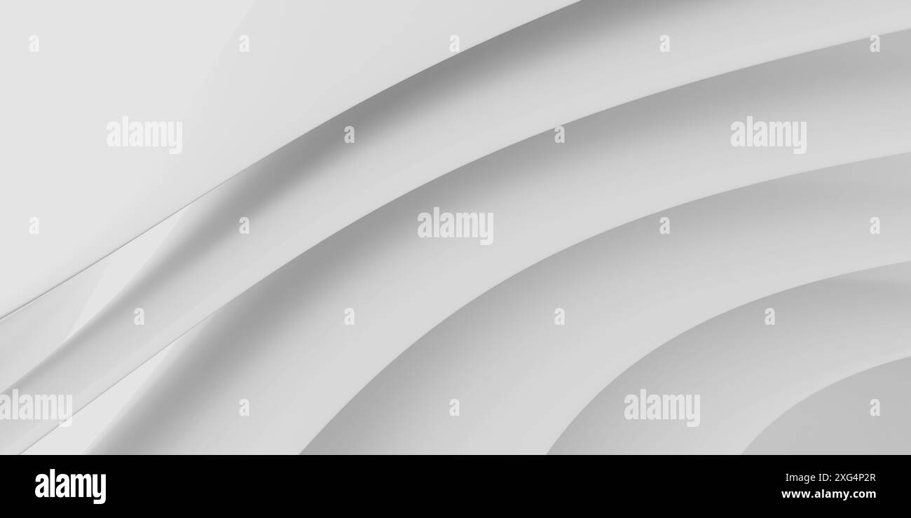 A close-up view of a modern building's interior features several white ...