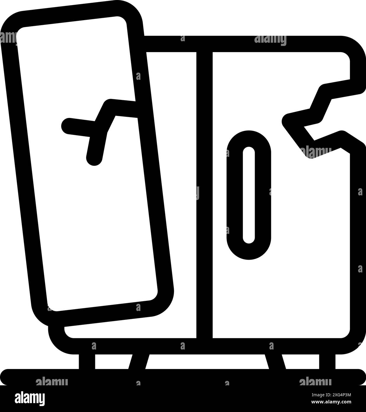 Broken damaged household appliance Stock Vector Images - Alamy