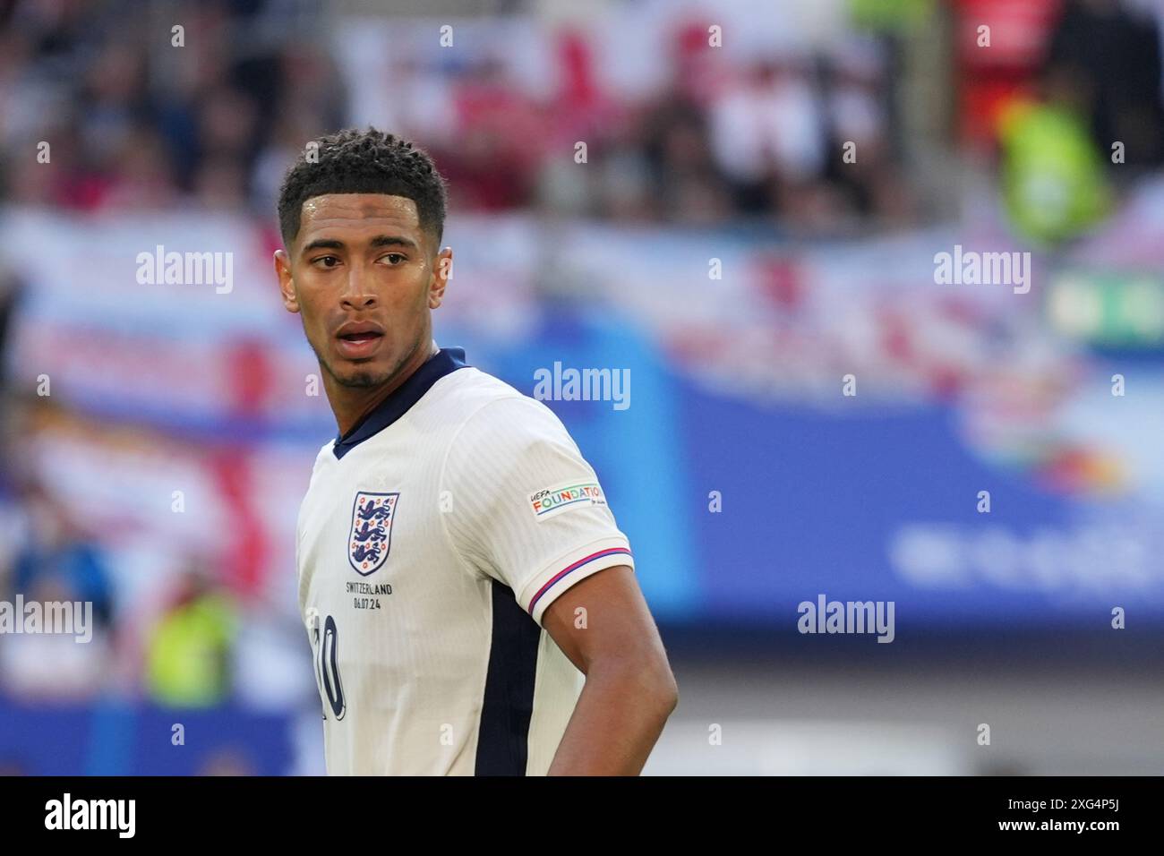 Düsseldorf, Germany. 6 July, 2024. Jude Bellingham of England during ...