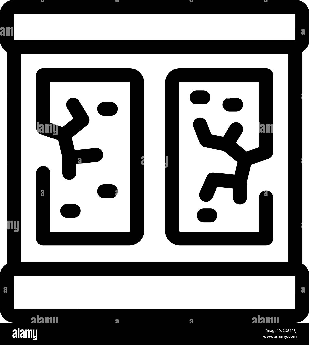 This icon represents a museum stand presenting ancient stone fragments ...