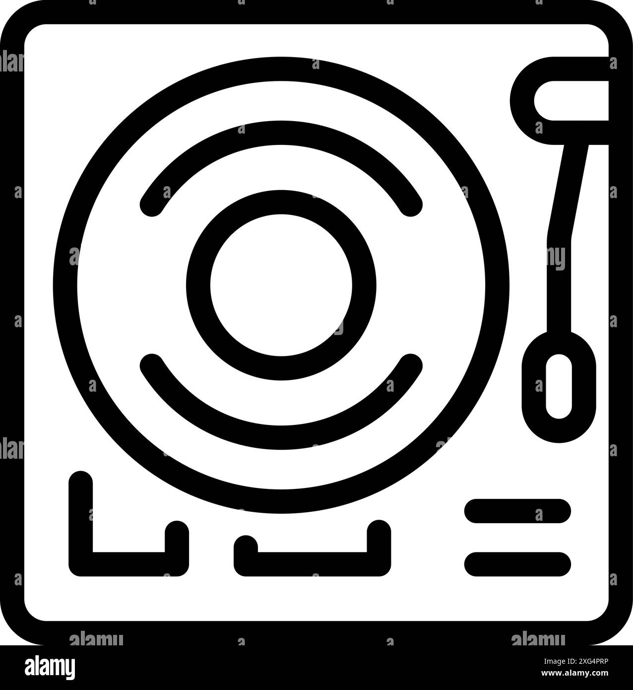 Turntable playing music audio Black and White Stock Photos & Images - Alamy