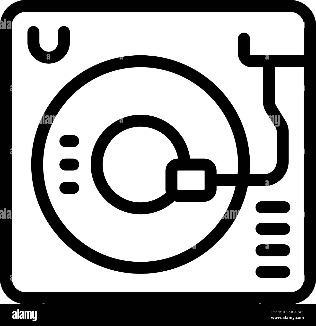 Vinyl record player needle playing Stock Vector Images - Alamy
