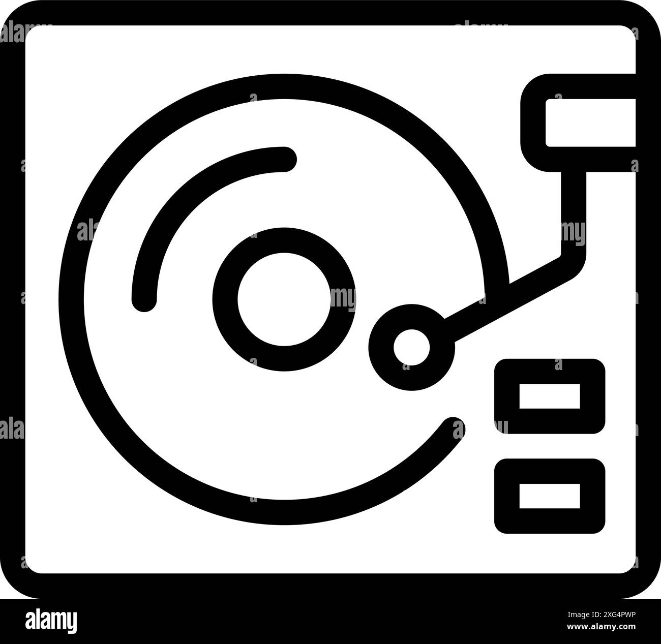 Spinning record on a record player Black and White Stock Photos ...