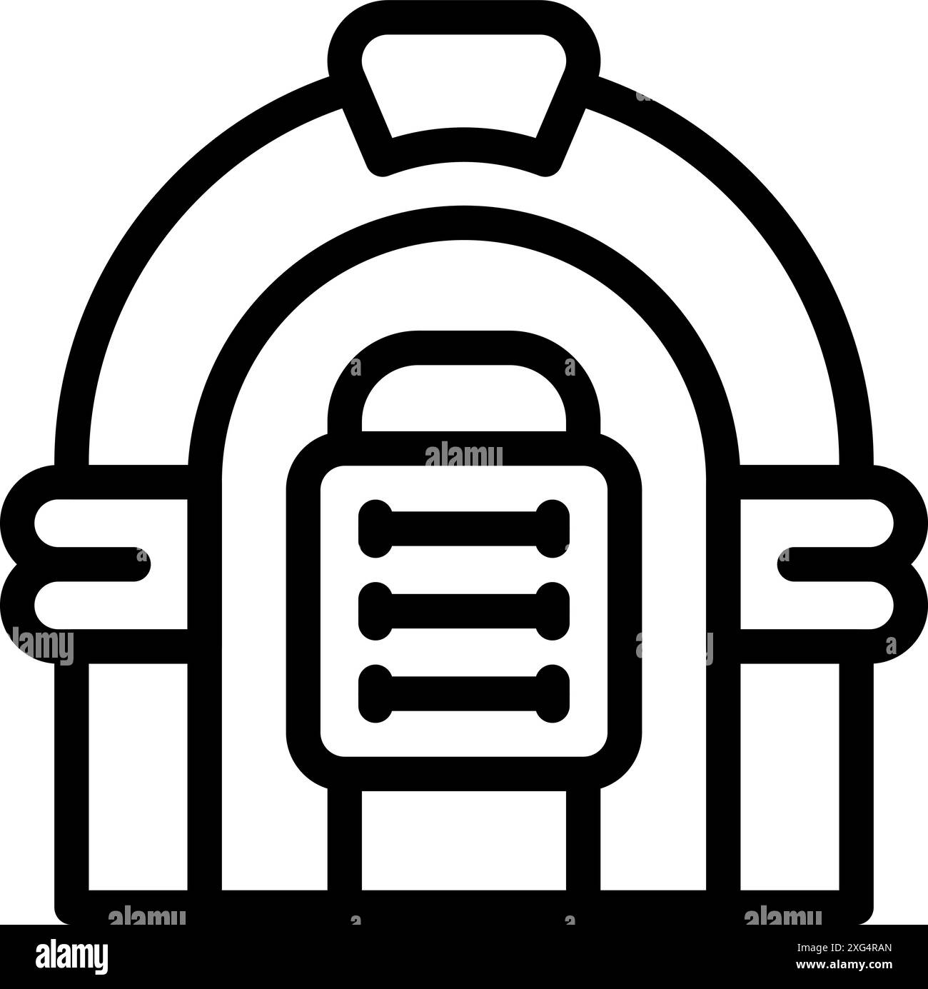 Jukebox showing song selection panel, icon in outline style Stock ...