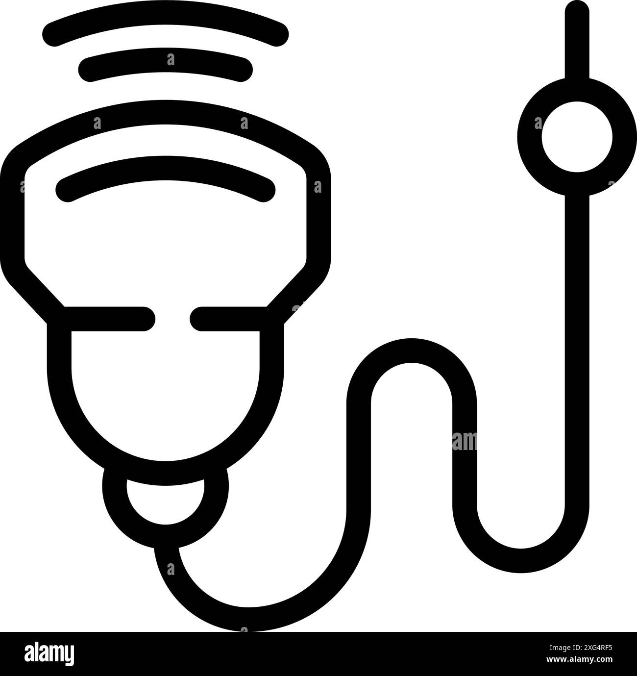 Ultrasound machine emitting sound waves used for medical imaging and ...