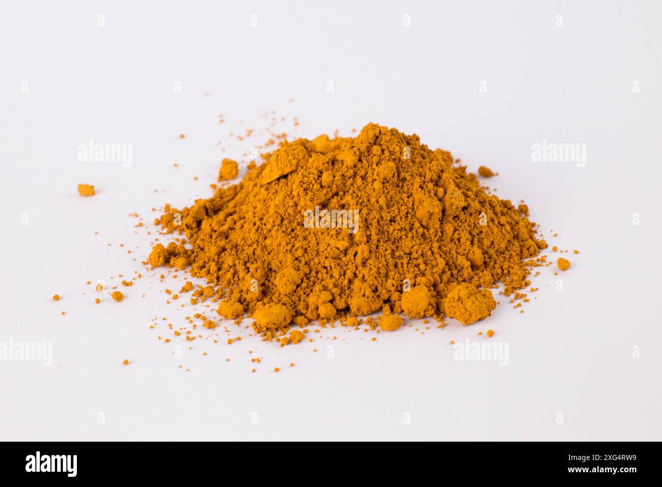 french ochre pigment on a white background Stock Photo - Alamy