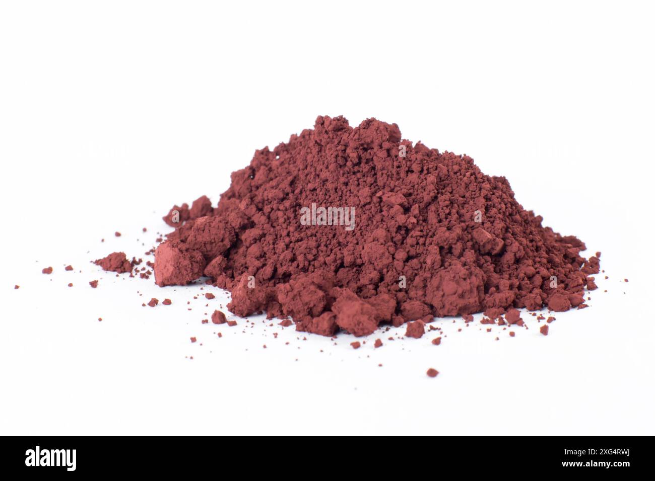 caput mortuum light pigment on a white background Stock Photo - Alamy