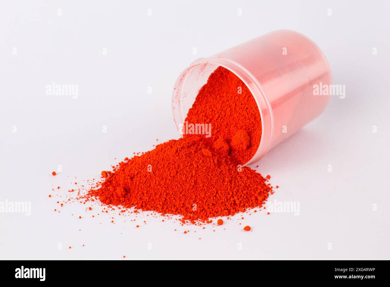 cadmium red light pigment on a white background Stock Photo - Alamy