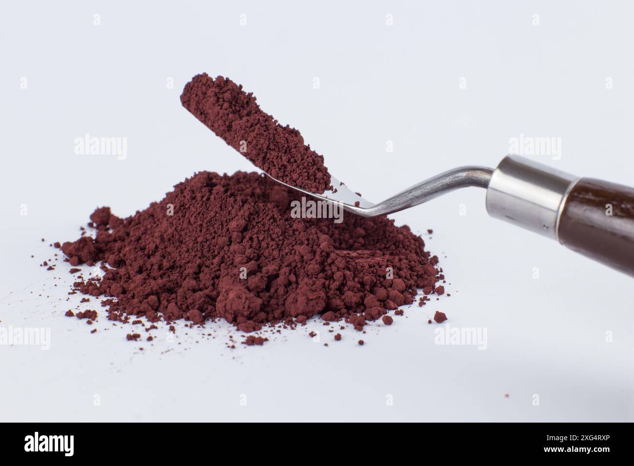 caput mortuum dark pigment on a white background Stock Photo - Alamy