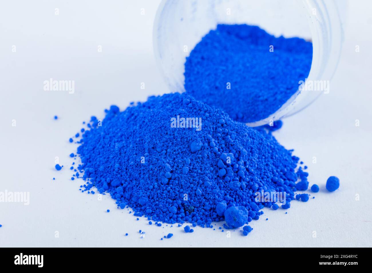blue pigment on a white background Stock Photo - Alamy