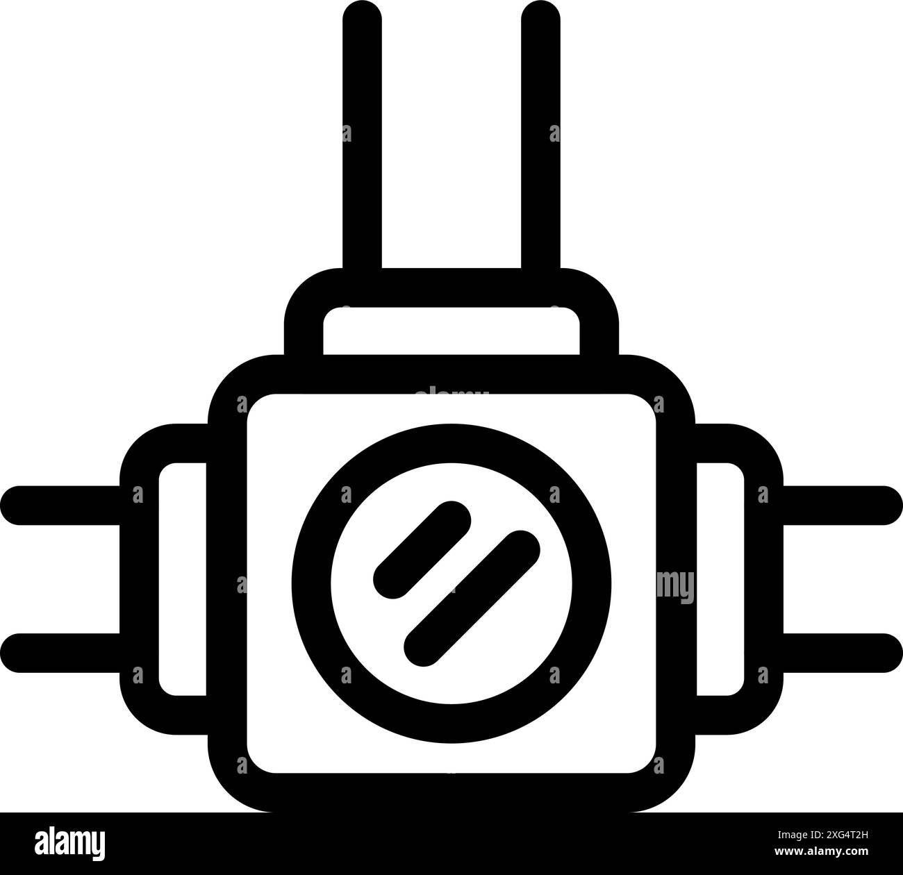 Simple outline electricity meter icon representing energy measurement ...
