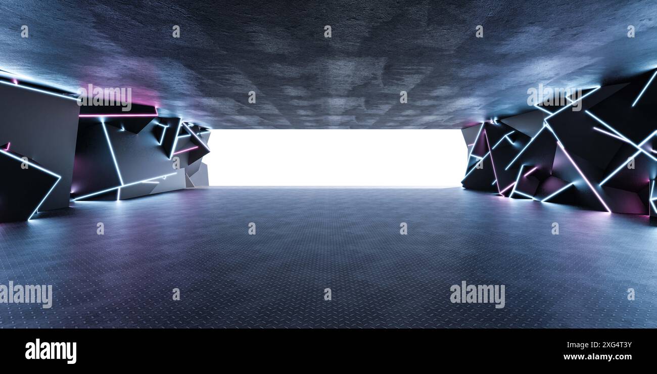 Tunnel space background geometric shapes hi-res stock photography and ...
